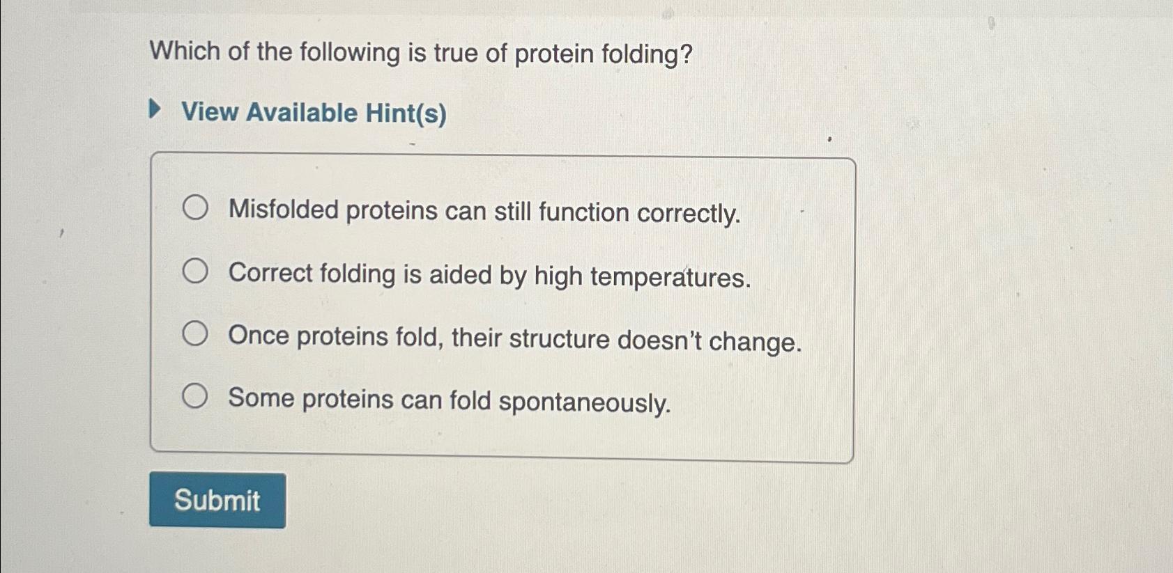 Solved Which of the following is true of protein | Chegg.com
