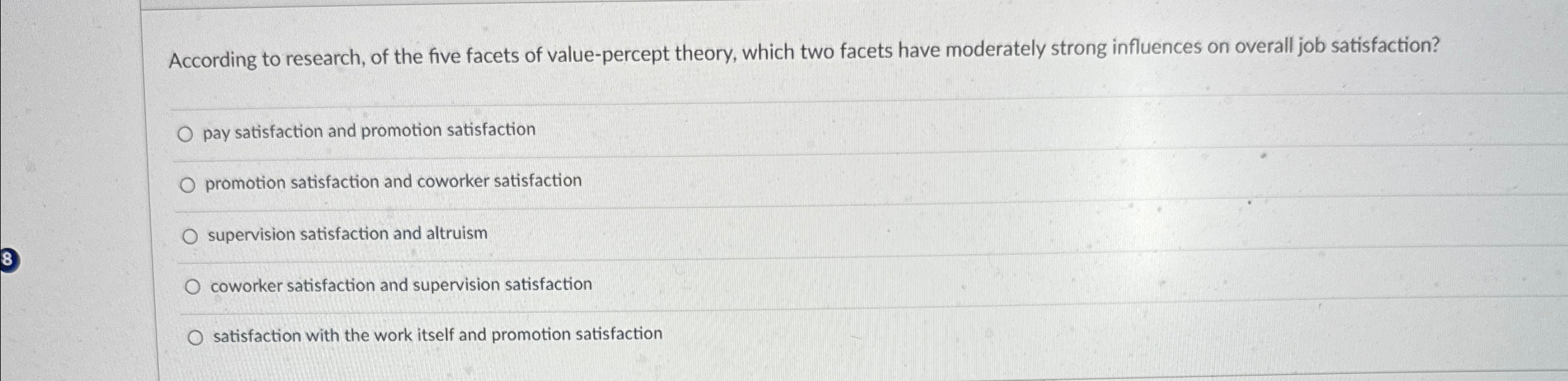Solved According to research, of the five facets of | Chegg.com