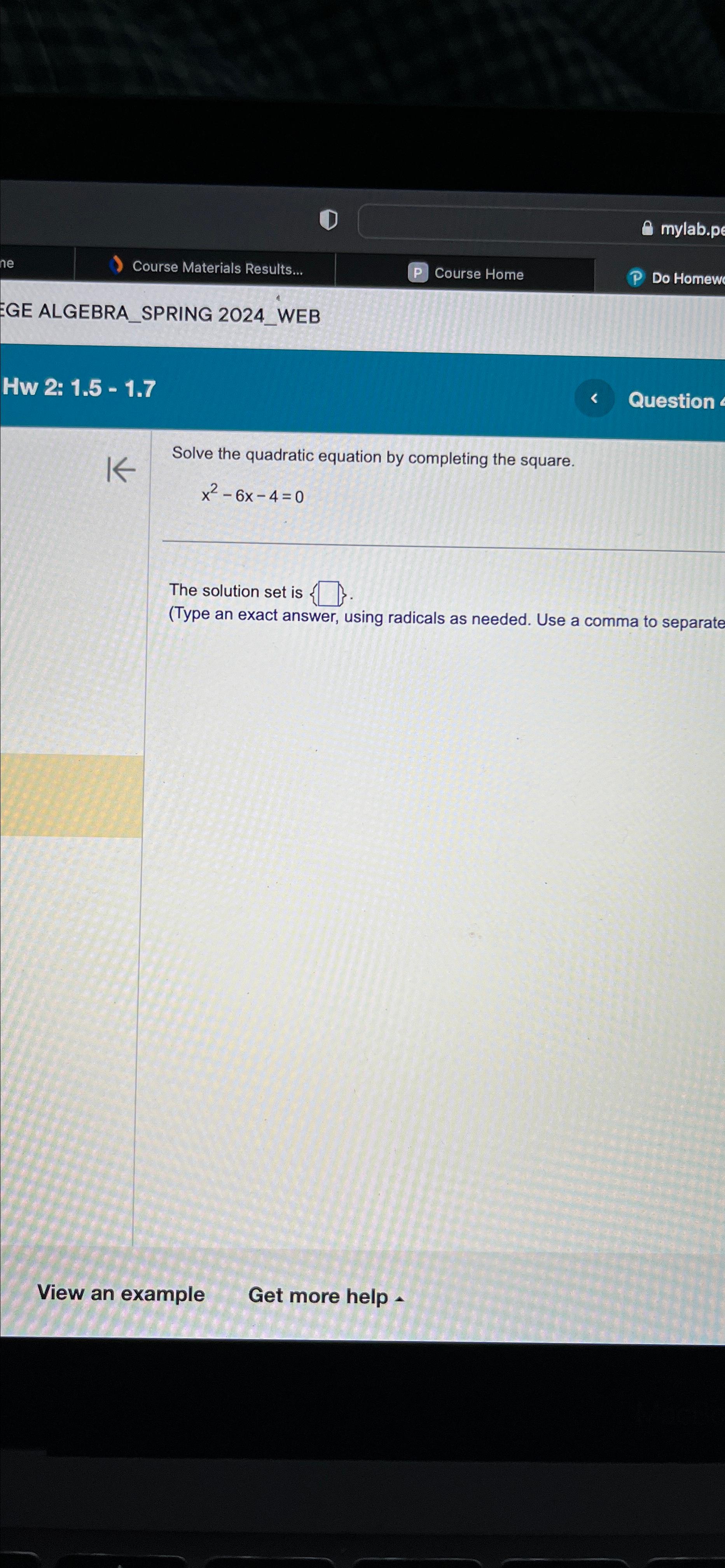 Solved EEE ALGEBRA_SPRING 2024?WEBHw 2: | Chegg.com