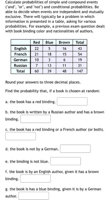 Solved Calculate probabilities of simple and compound events | Chegg.com