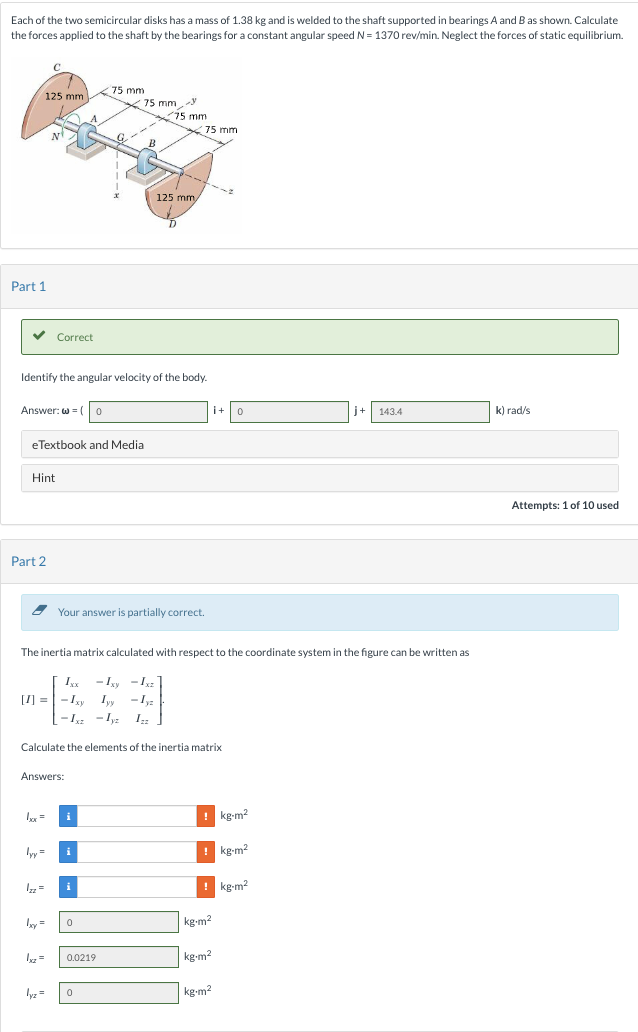 Solved Each of ﻿the two semicircular disks has a mass | Chegg.com