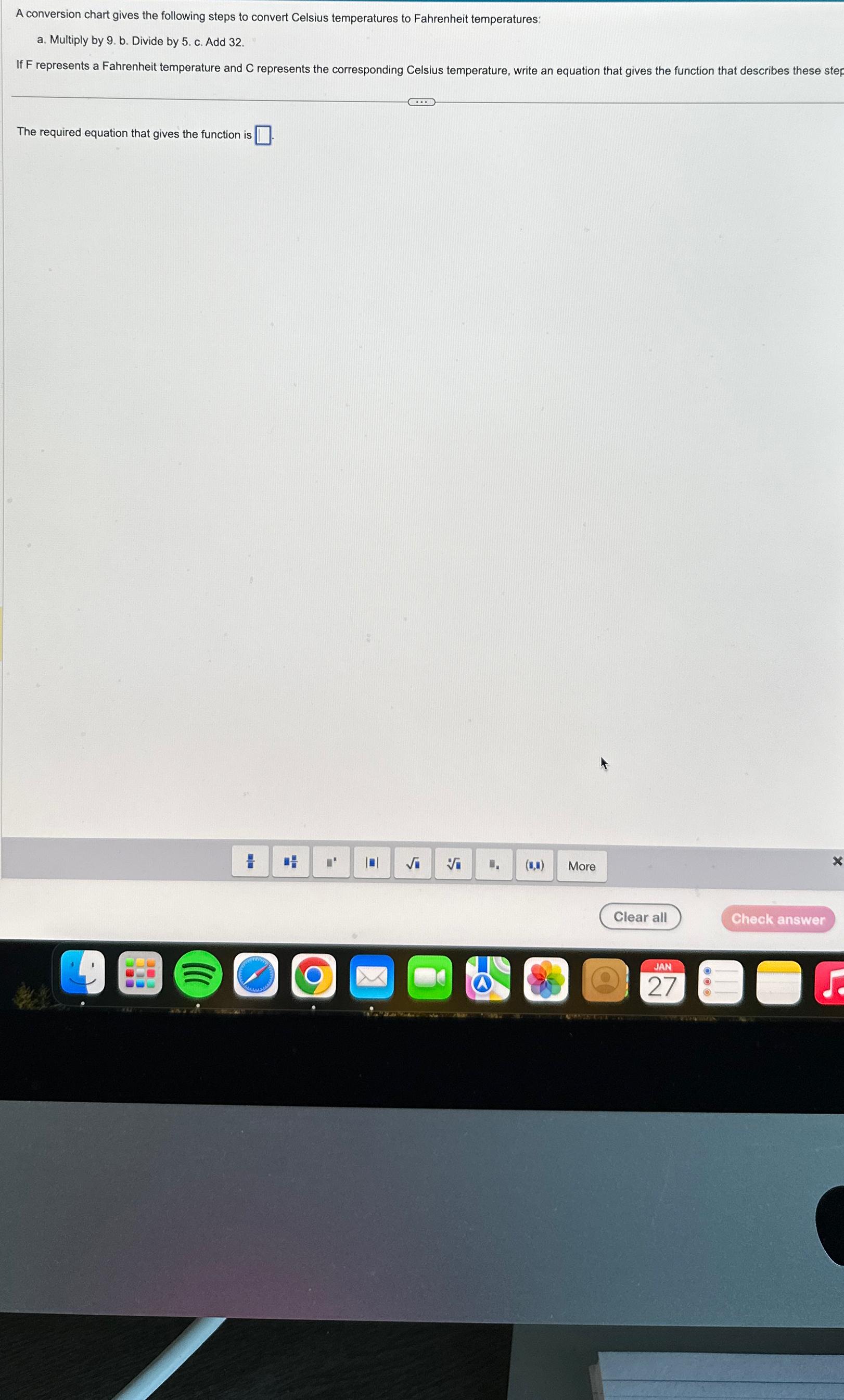 Solved A conversion chart gives the following steps to | Chegg.com