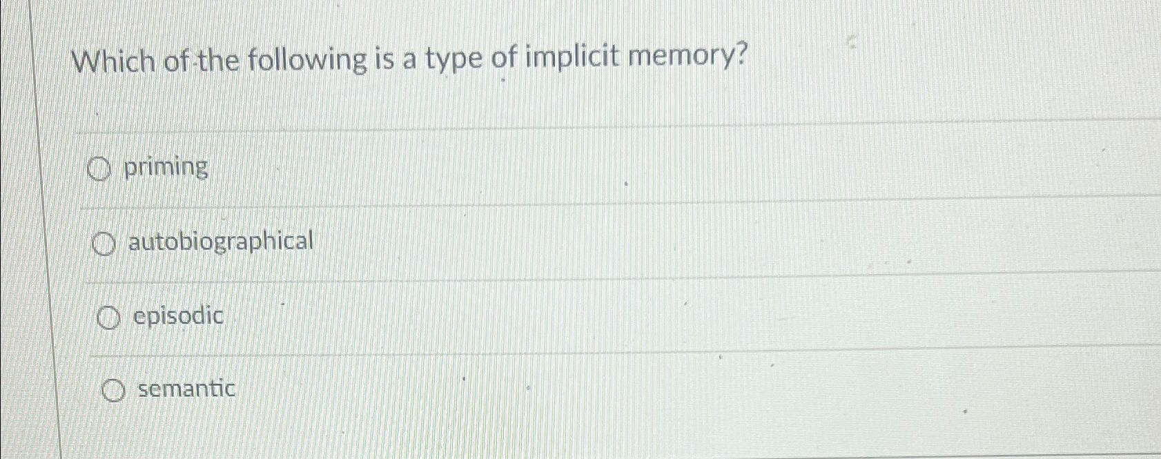 Solved Which of the following is a type of implicit | Chegg.com