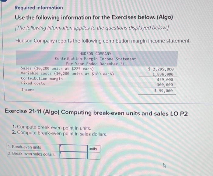 Solved Required information Use the following information | Chegg.com