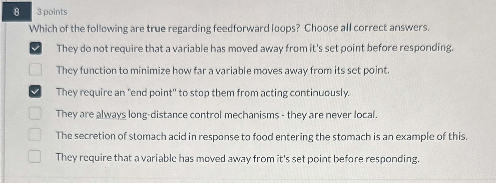 Solved 83 ﻿pointsWhich of the following are true regarding | Chegg.com