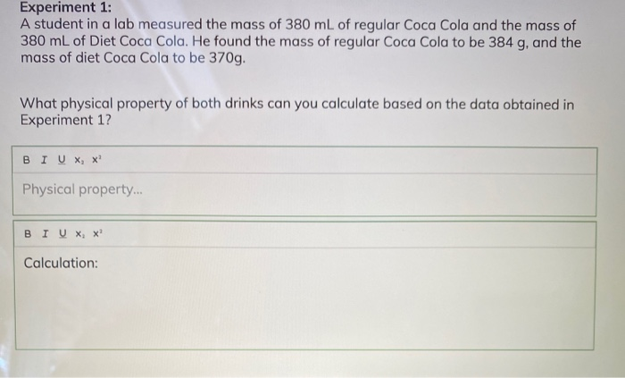 Solved Experiment 1: A student in a lab measured the mass of | Chegg.com