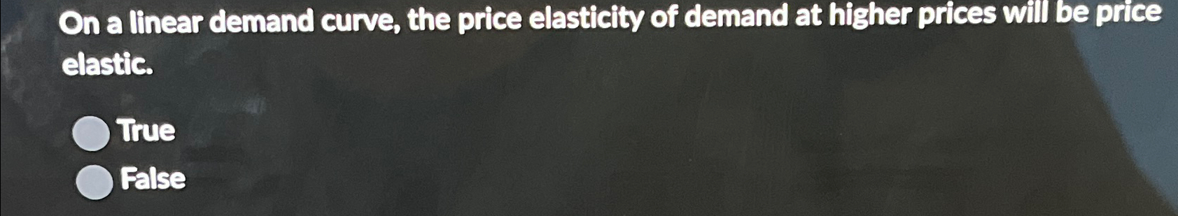 Solved On a linear demand curve, the price elasticity of | Chegg.com