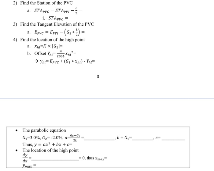 Solved Example 2: A crest vertical curve joining a +3% grade | Chegg.com