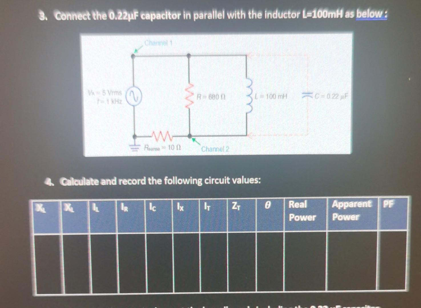 Solved 1. Examine the parallel RL circuit below, by | Chegg.com
