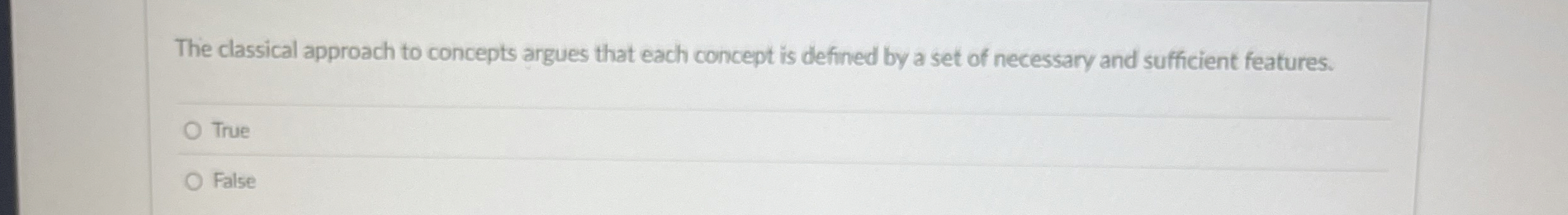 Solved The classical approach to concepts argues that each | Chegg.com