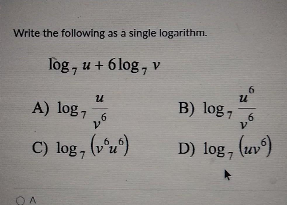 Solved B. log2 y-log,15 C. log, 15-log, y Expand the | Chegg.com