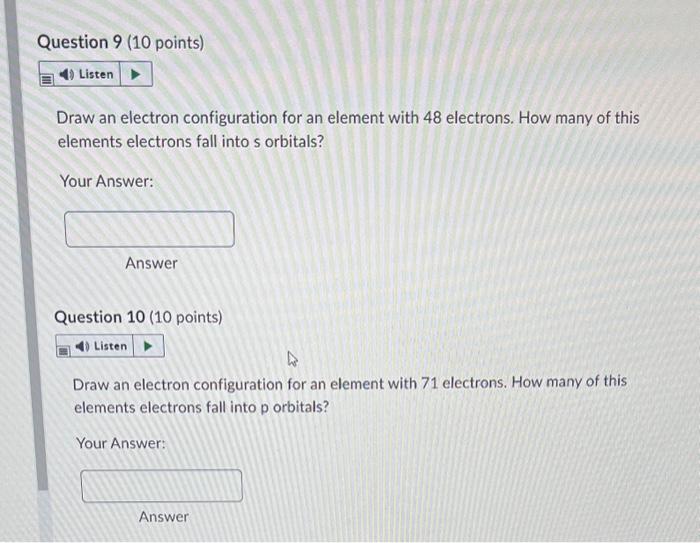 Solved Draw an electron configuration for an element with 48 | Chegg.com