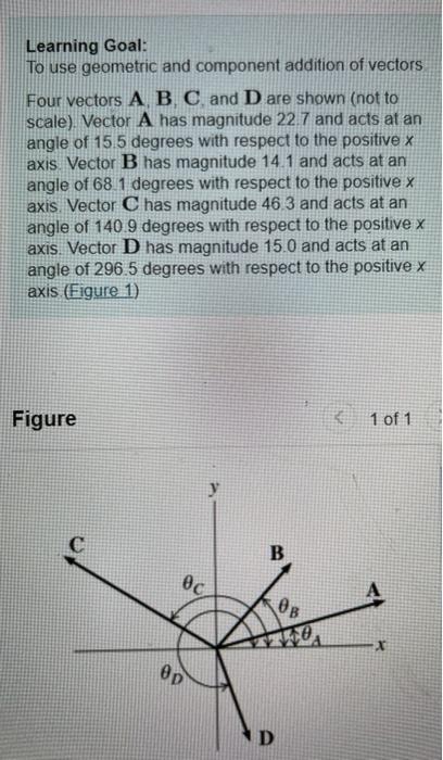 Solved Learning Goal: To use geometric and component | Chegg.com