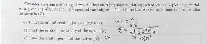 Solved Consider a system consisting of two identical mass ( | Chegg.com