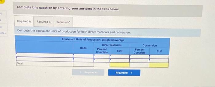 Solved Exercise 16-17 (Algo) Weighted average: Production | Chegg.com