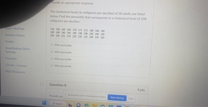 Solved The cholesterol levels (in milligrams per deciliter) | Chegg.com