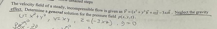 Solved The velocity field of a steady, incompressible flow | Chegg.com