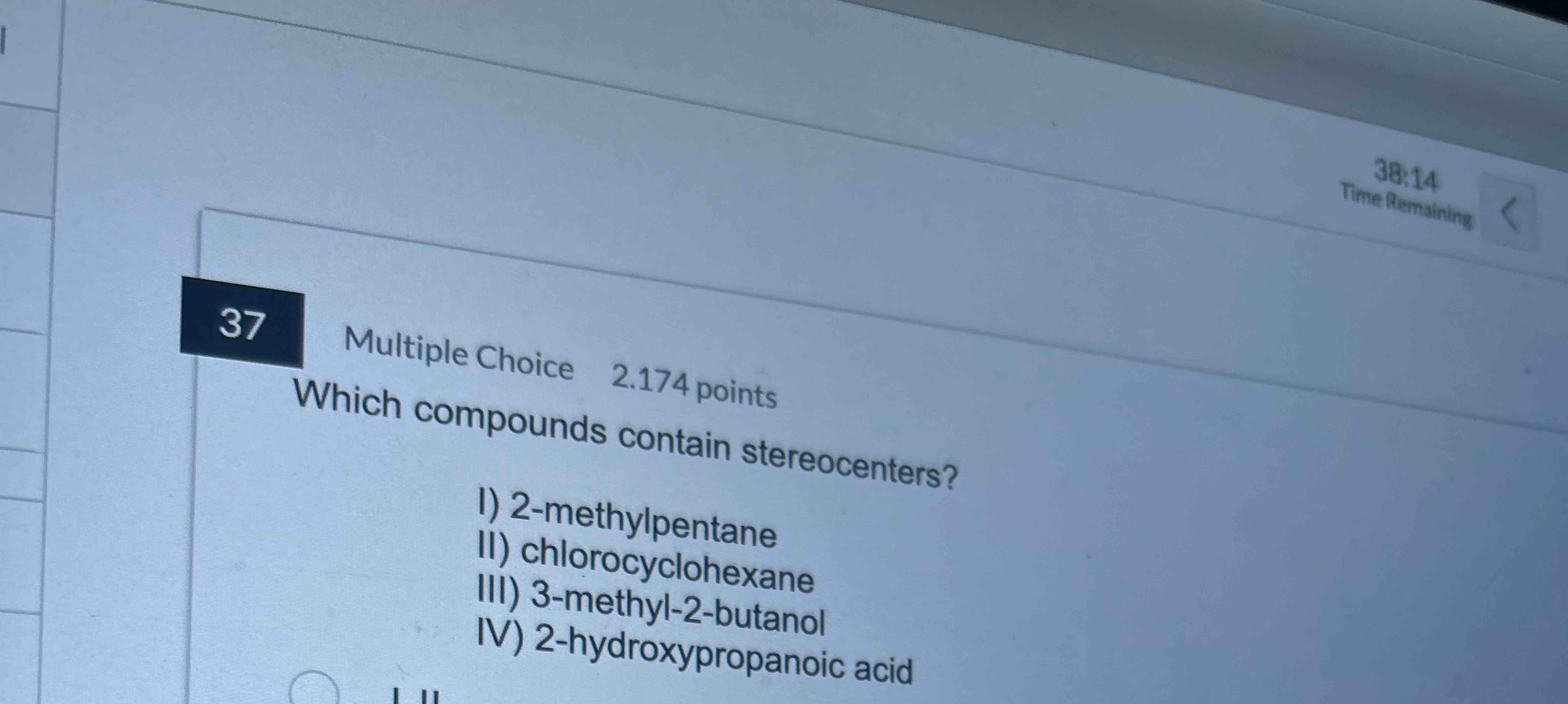 Solved 37 ﻿Multiple Choice 2.174 ﻿pointsWhich compounds | Chegg.com