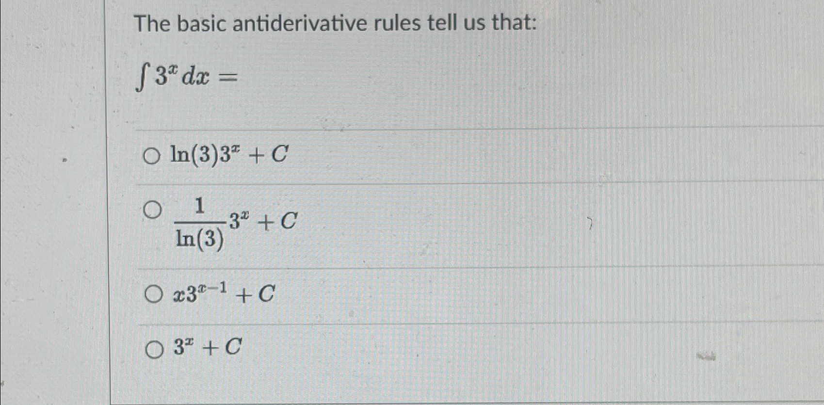 Solved The basic antiderivative rules tell us | Chegg.com