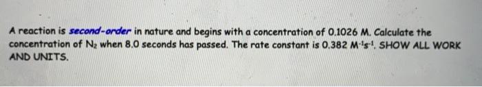 Solved Part 2: The Graph of a Second-order Reactant Figure | Chegg.com