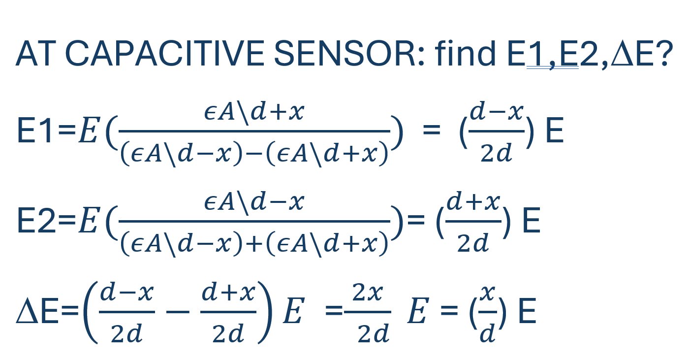 Solved AT CAPACITIVE SENSOR: find | Chegg.com
