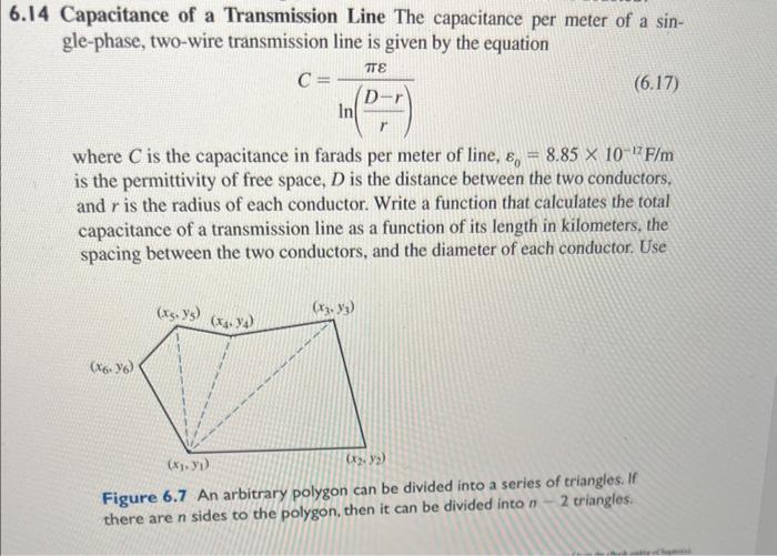 Solved 14 Capacitance of a Transmission Line The capacitance | Chegg.com