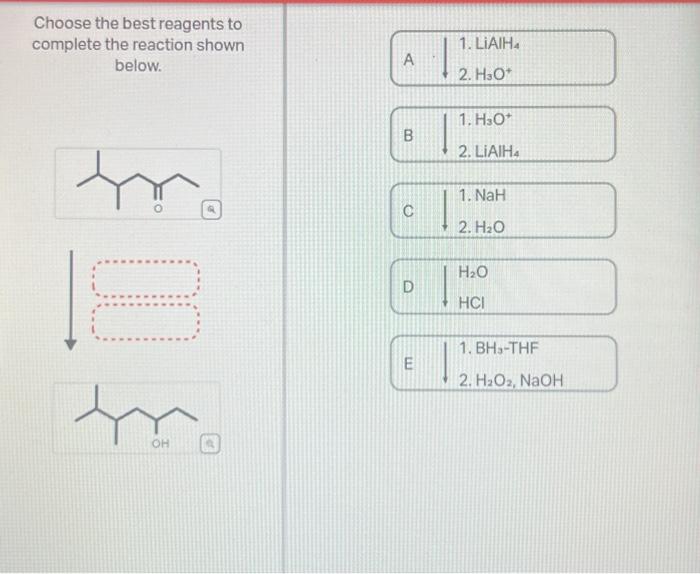 [solved] Choose The Best Reagents To Complete The Reaction