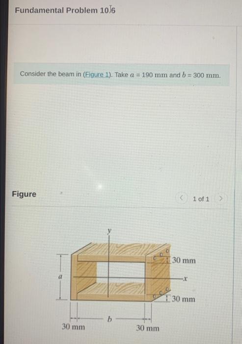 Solved Fundamental Problem 10/6 Consider the beam in (Figure | Chegg.com Solved Fundamental Problem 10/6 Consider the beam in (Figure | Chegg.com