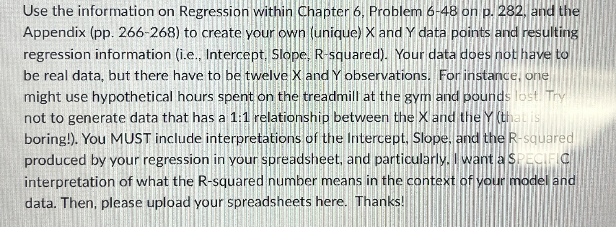 Solved Use the information on Regression within Chapter 6, | Chegg.com