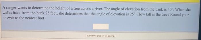 Solved A ranger wants to determine the height of a tree | Chegg.com