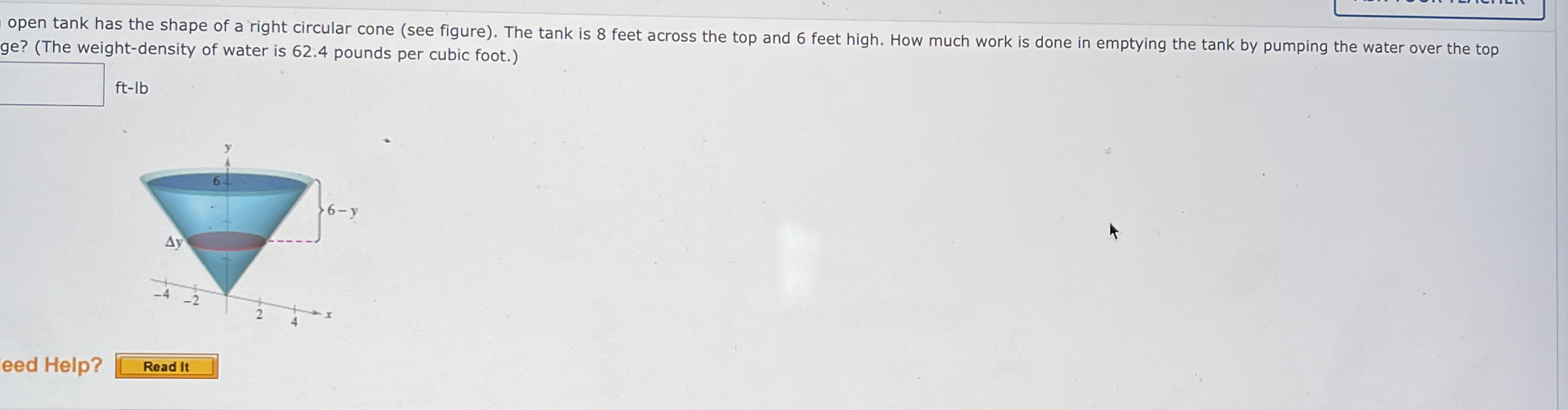 Solved open tank has the shape of a right circular cone (see | Chegg.com