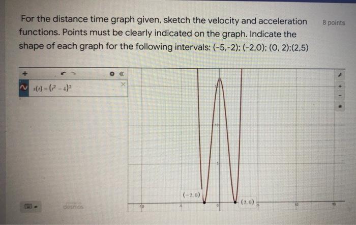 Solved For the distance time graph given, sketch the | Chegg.com