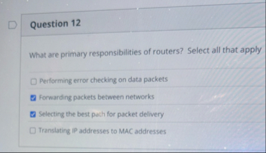 Solved Question 12What are primary responsibilities of | Chegg.com