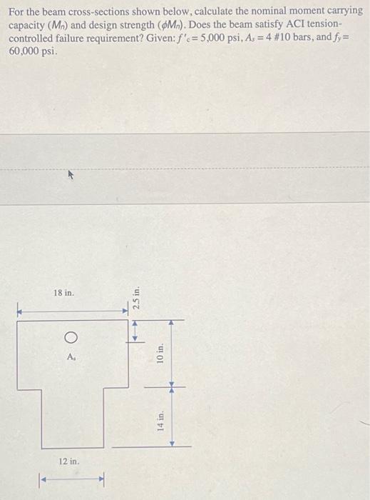 Solved For the beam cross-sections shown below, calculate | Chegg.com
