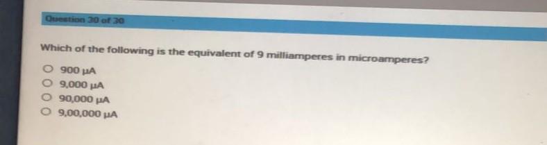 Solved Question 20 of 30 Which of the following is the | Chegg.com