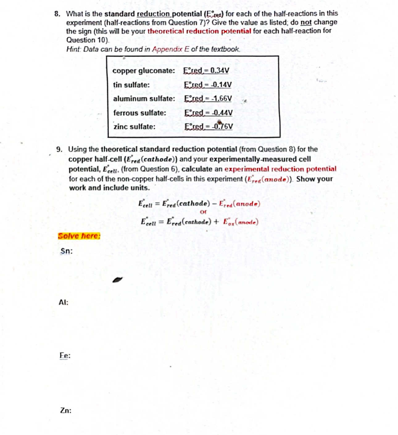 Solved Help answering Question 9. ﻿And verify the answers | Chegg.com