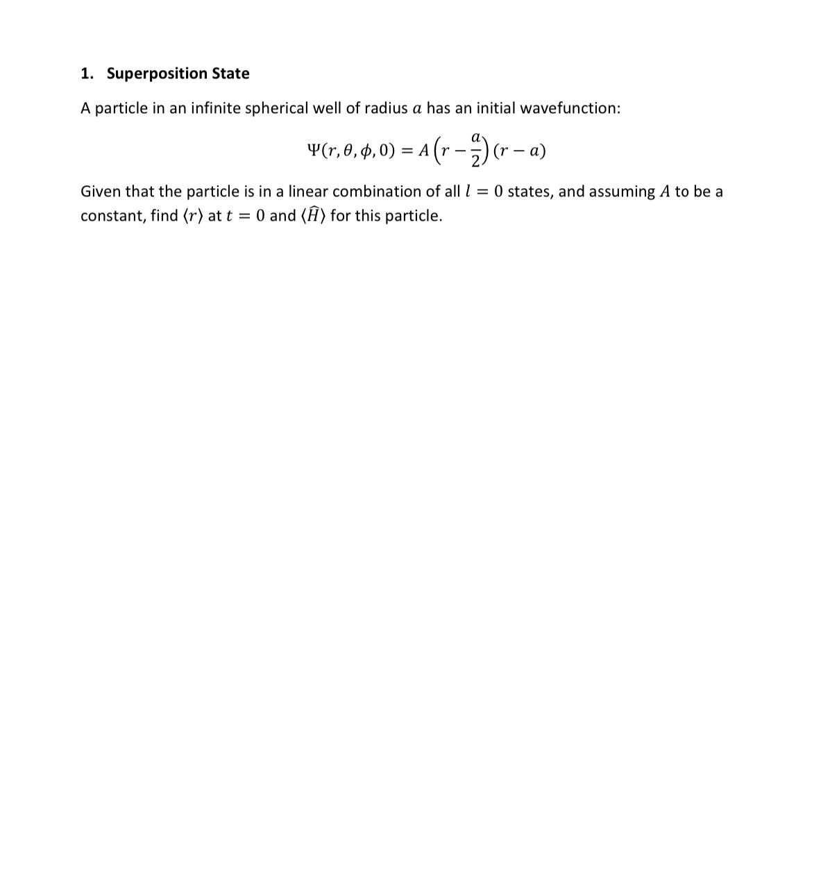 Solved Superposition Statea Particle In An Infinite
