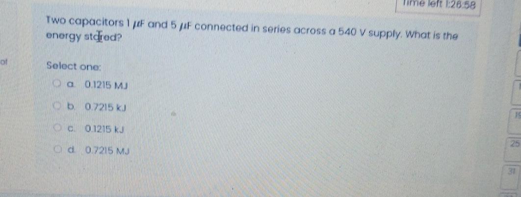 Solved IIme left 1:26.58Two capacitors 1μF ﻿and 5μF | Chegg.com