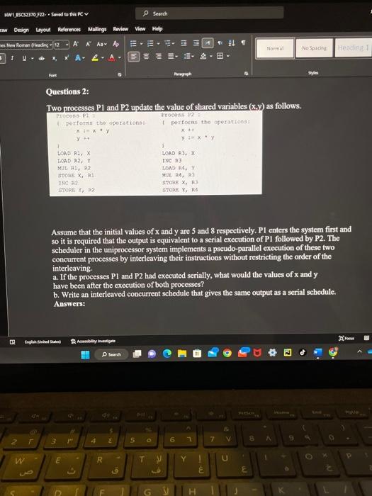 Solved Questions 1: SO1-IVCLO 4 Suppose a program has a main | Chegg.com