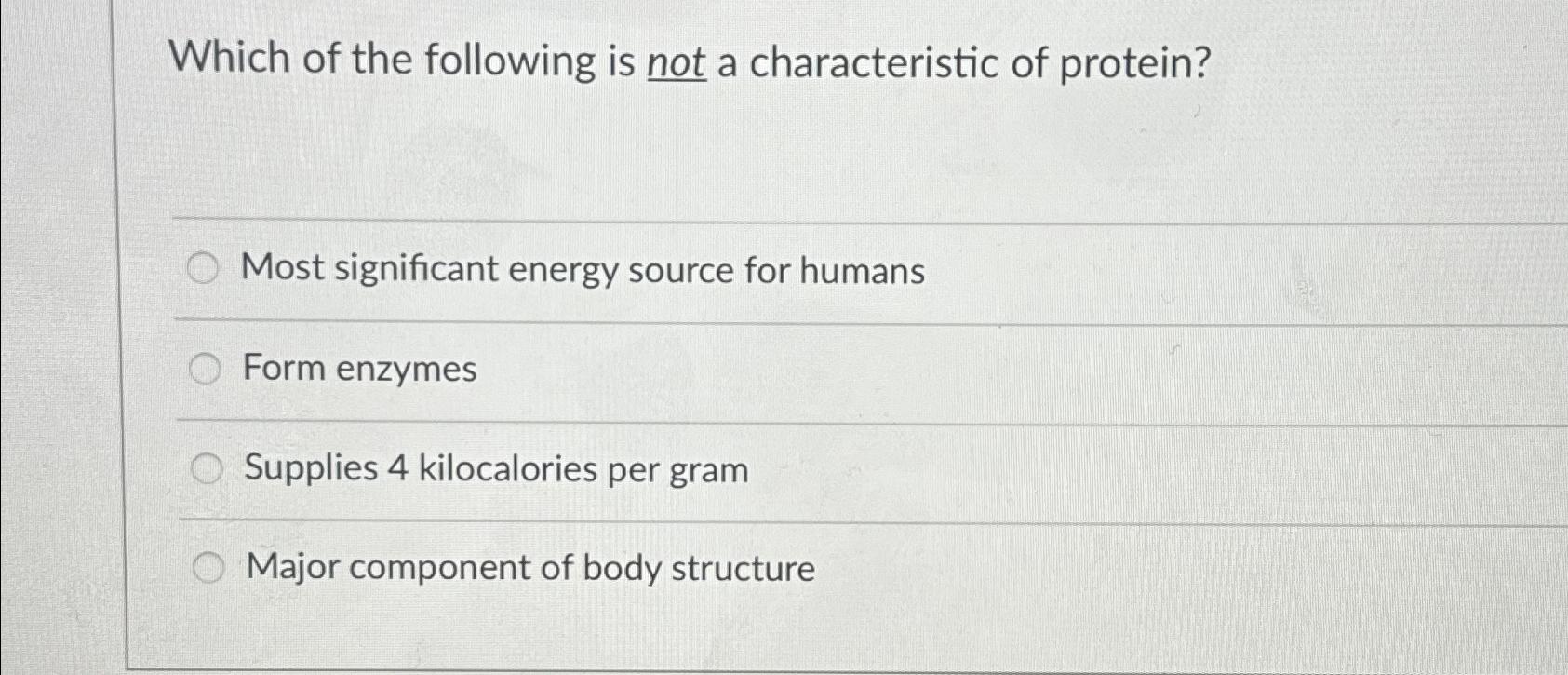 Solved Which of the following is not a characteristic of | Chegg.com