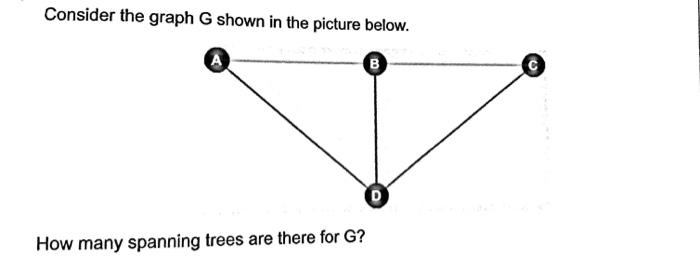 Solved Consider the graph G shown in the picture below. How | Chegg.com