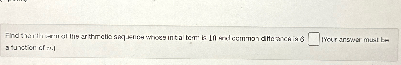 Solved Find the nth term of the arithmetic sequence whose | Chegg.com
