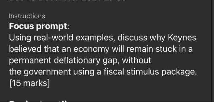 Solved Instructions Focus prompt: Using real-world examples, | Chegg.com