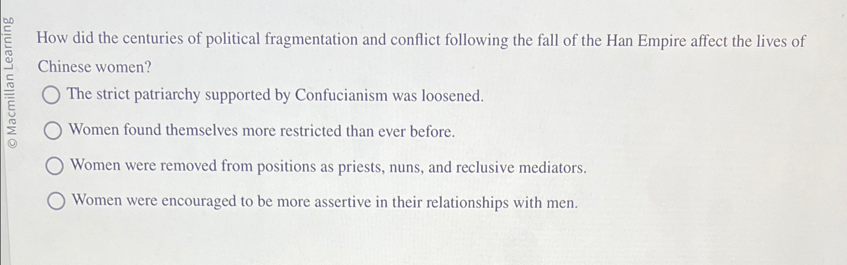 Solved How did the centuries of political fragmentation and | Chegg.com