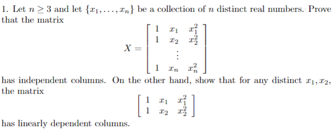 Solved Let n≥3 ﻿and let {x1,dots,xn} ﻿be a collection of n | Chegg.com