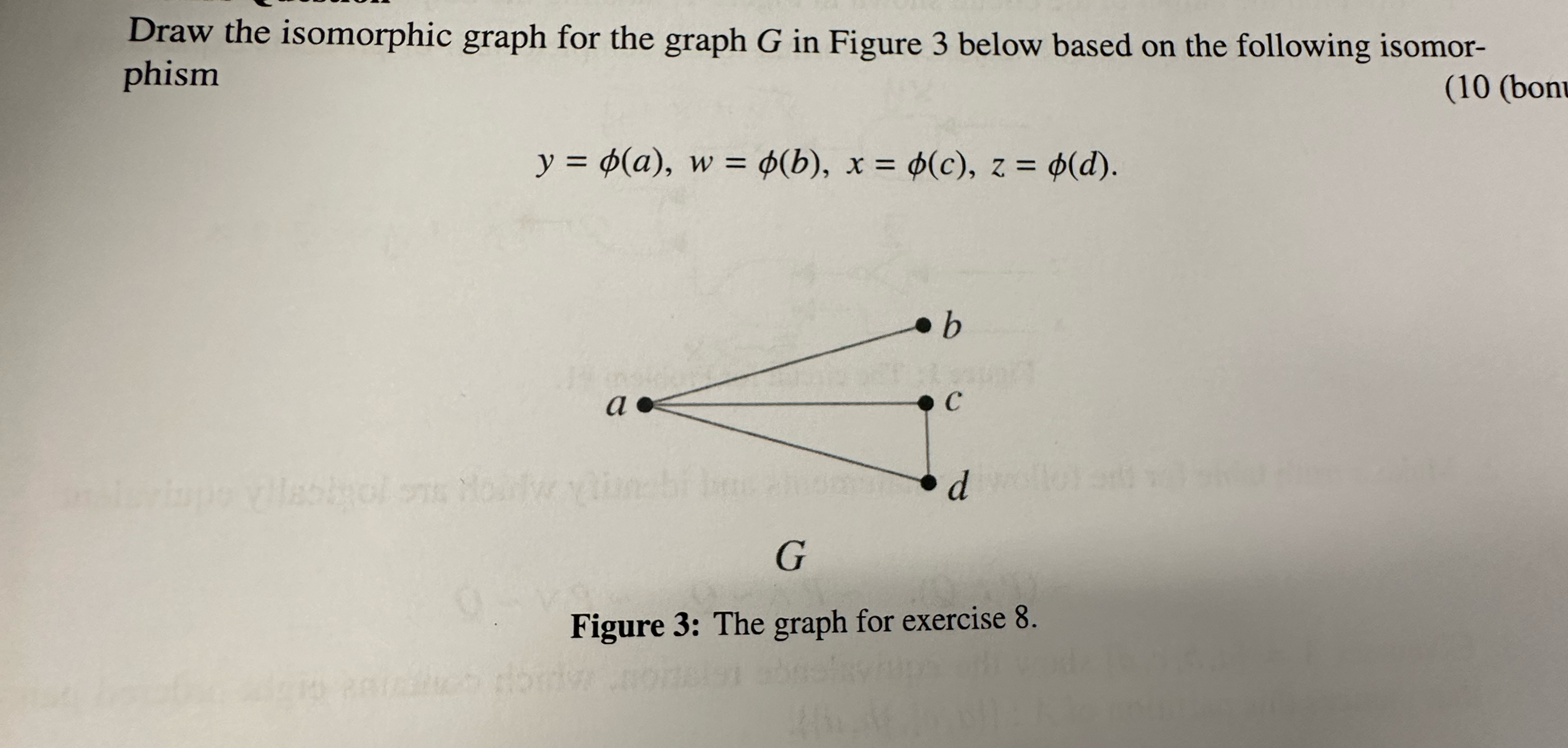 Solved Draw The Isomorphic Graph For The Graph G ﻿in Figure 8700