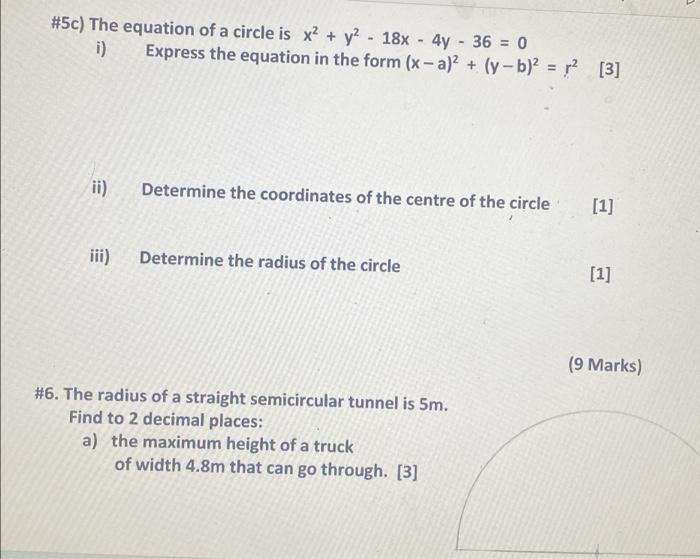 Solved P #5a) State the radius of the circle x2 + y2 = 40, | Chegg.com