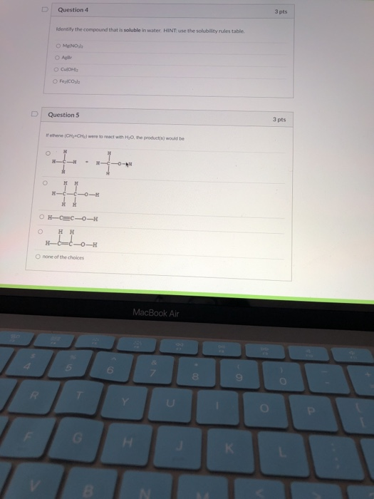 Solved estion 2 3 pts of the reaction show below is | Chegg.com Solved estion 2 3 pts of the reaction show below is | Chegg.com