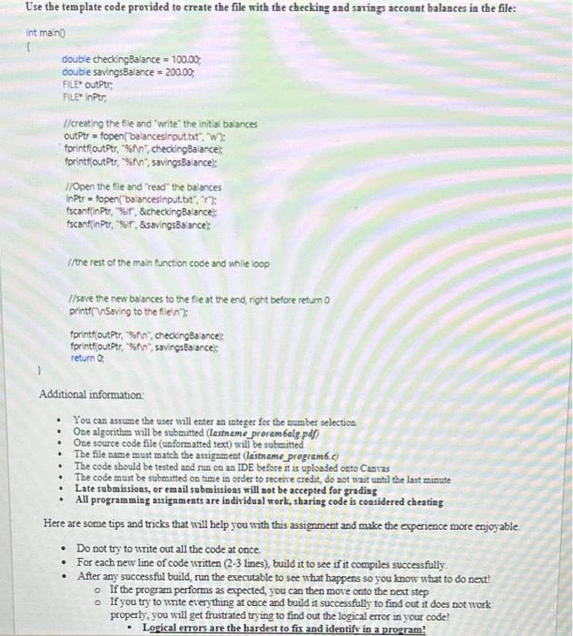 Solved Intro to Programming in C-program 6 (larger program) | Chegg.com