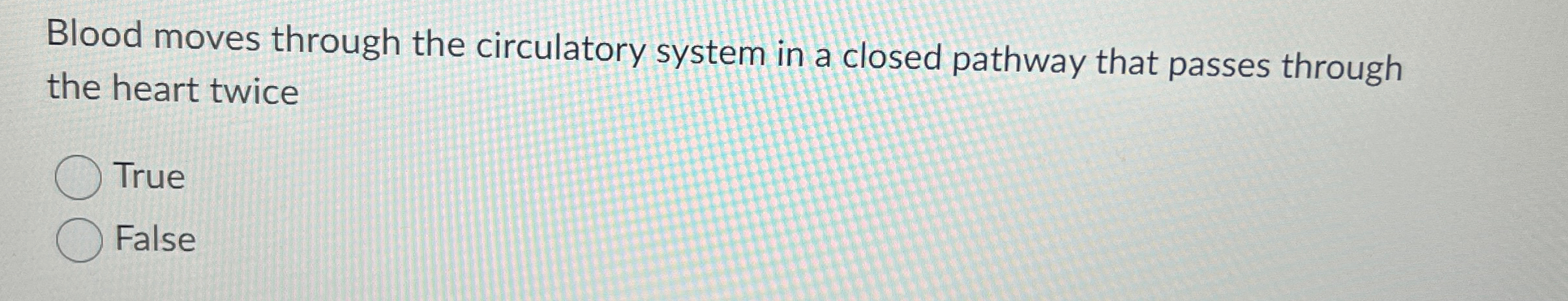 Solved Blood moves through the circulatory system in a | Chegg.com